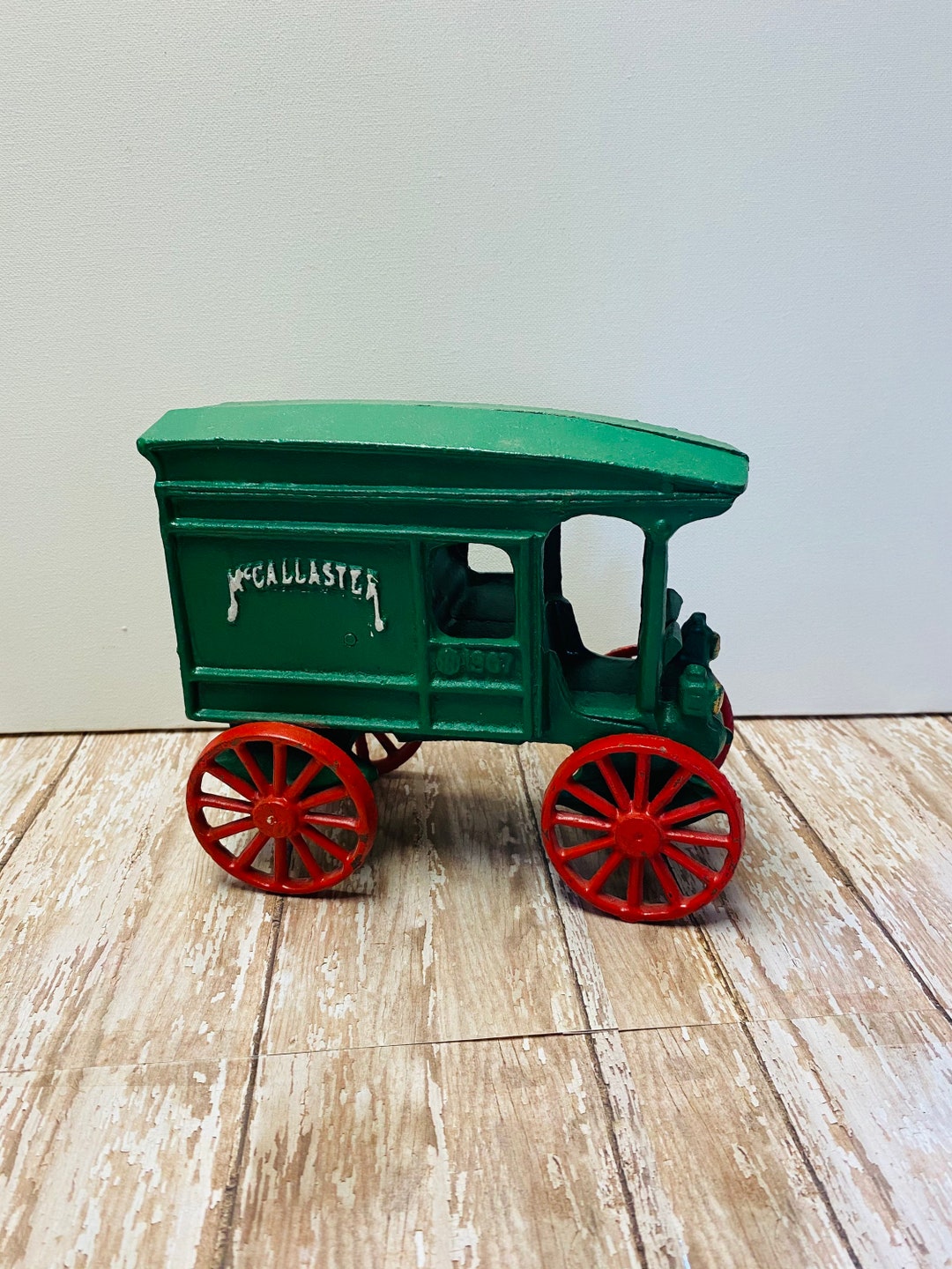 Vintage Cast Iron Mccallaster Truck, Vintage Green Cast Iron Truck ...
