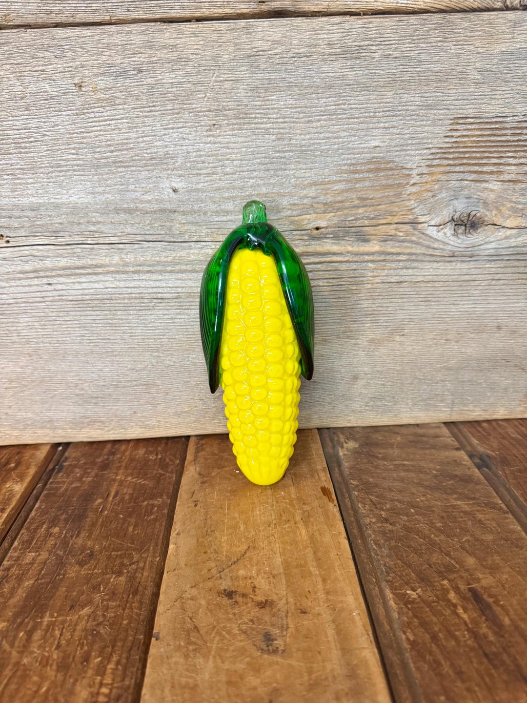Vintage Art Glass Corn on the Cob, Vintage Hand Blown Ear of Corn, Vintage Art Glass Ear of Corn ...