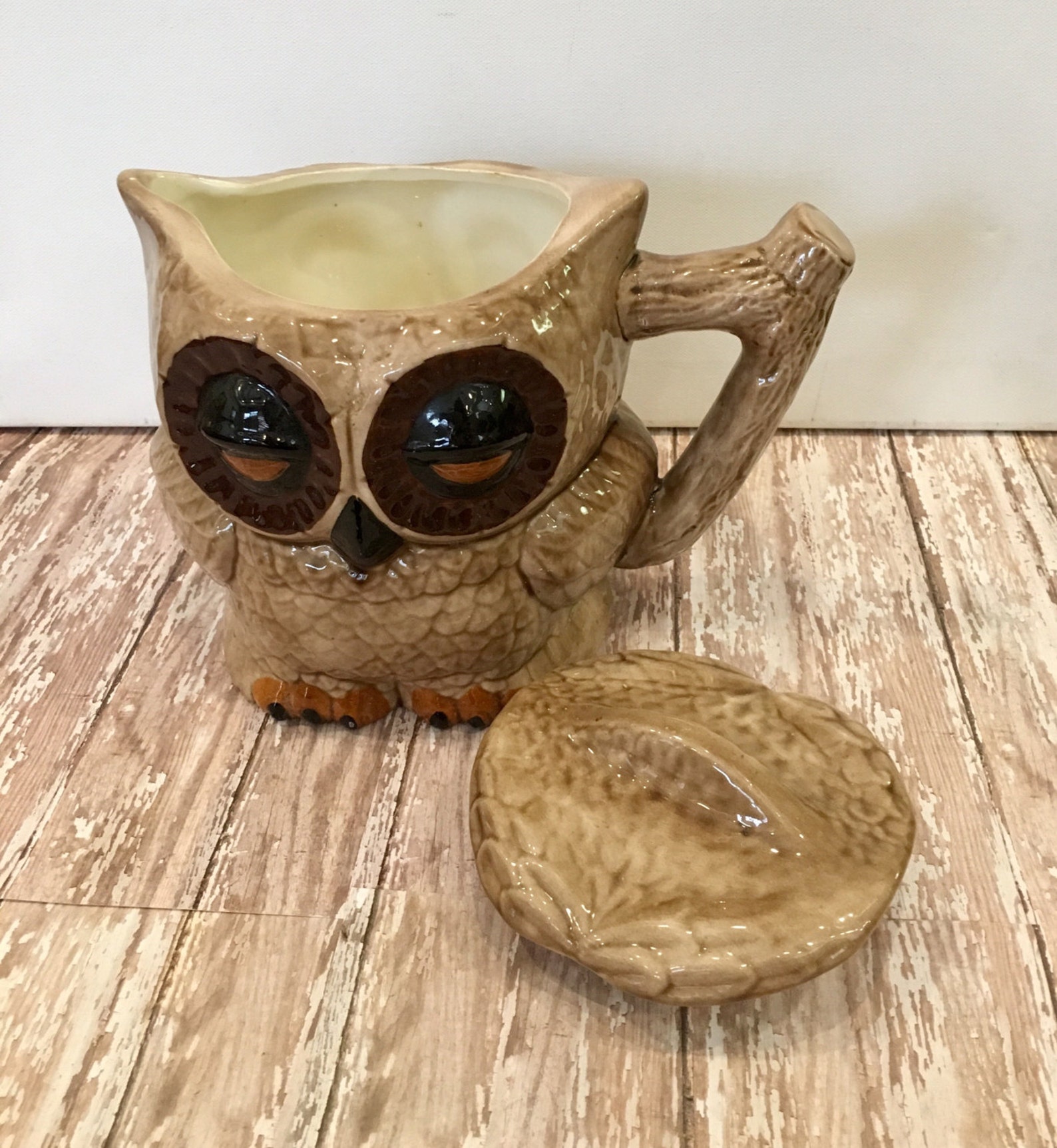 Owl Pitcher Vintage Sittre Owl Pitcher Owl Beverage Serving - Etsy