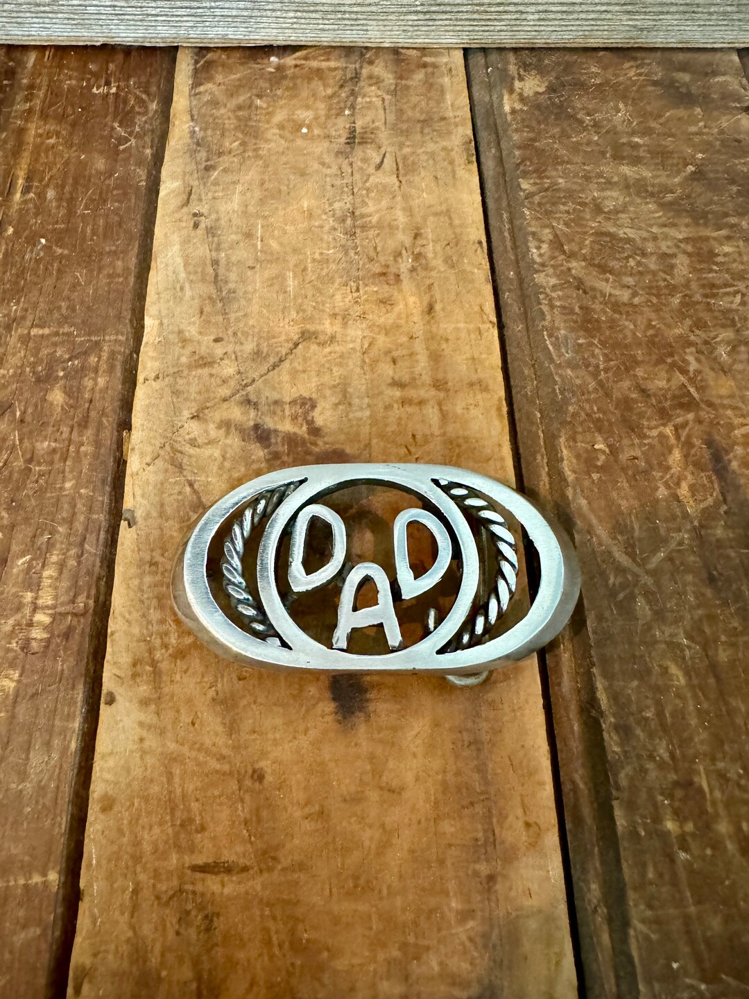 Vintage Hand Made Dad Belt Buckle, Vintage Dad Father's Day Gift ...