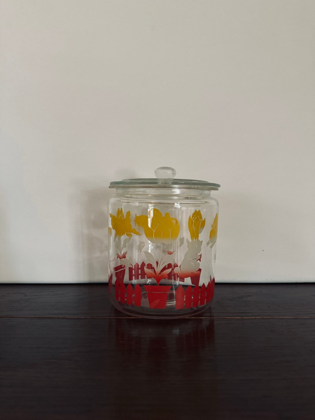 Vintage Anchor Hocking Bunny Lamb Duck Tulip Jar, Vintage 1940's Bunny ...