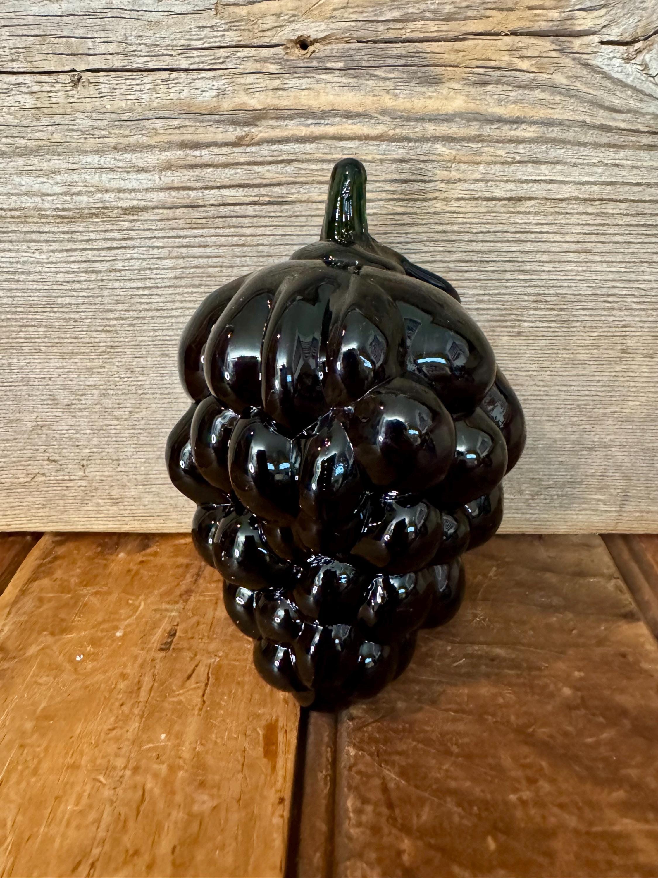 Vintage Art Glass Grape Cluster, Vintage Hand Blown Grapes, Vintage Art ...