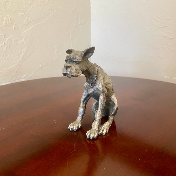 Pewter Dog Figurine - Etsy