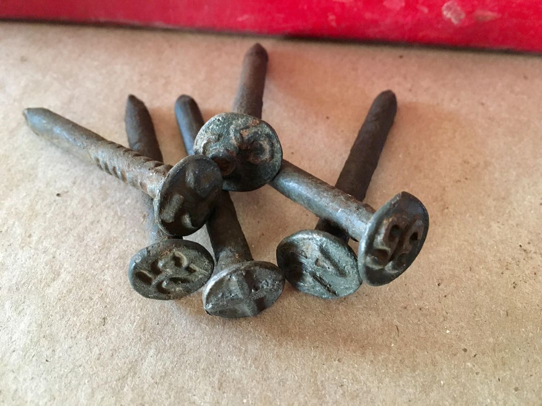 Vintage Railroad Tie Nails, Dated Railroad Nails, Train Track Nails ...