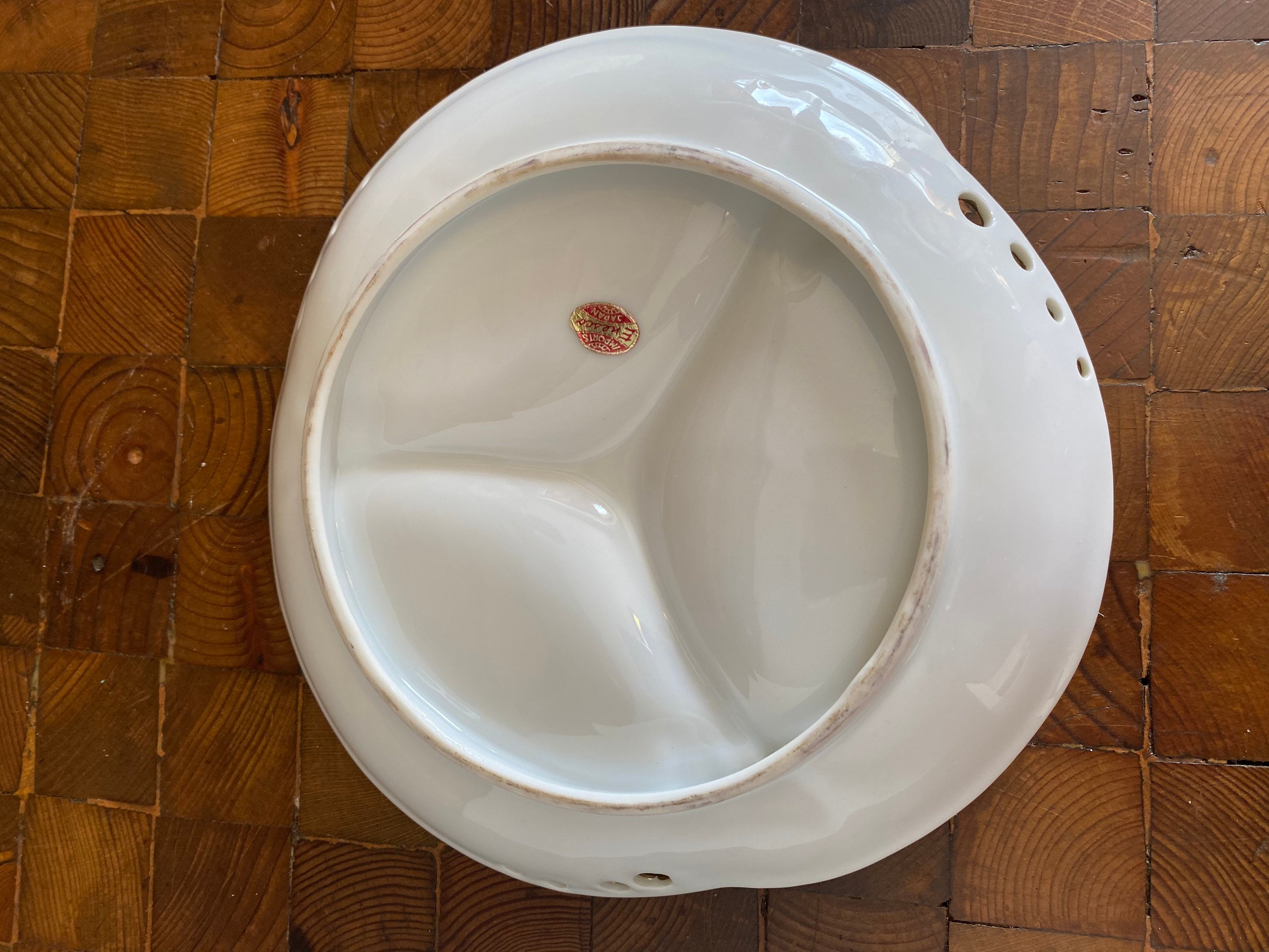 Vintage Enesco Hand Painted Yellow and Purple Bon Bon Plate, Vintage ...