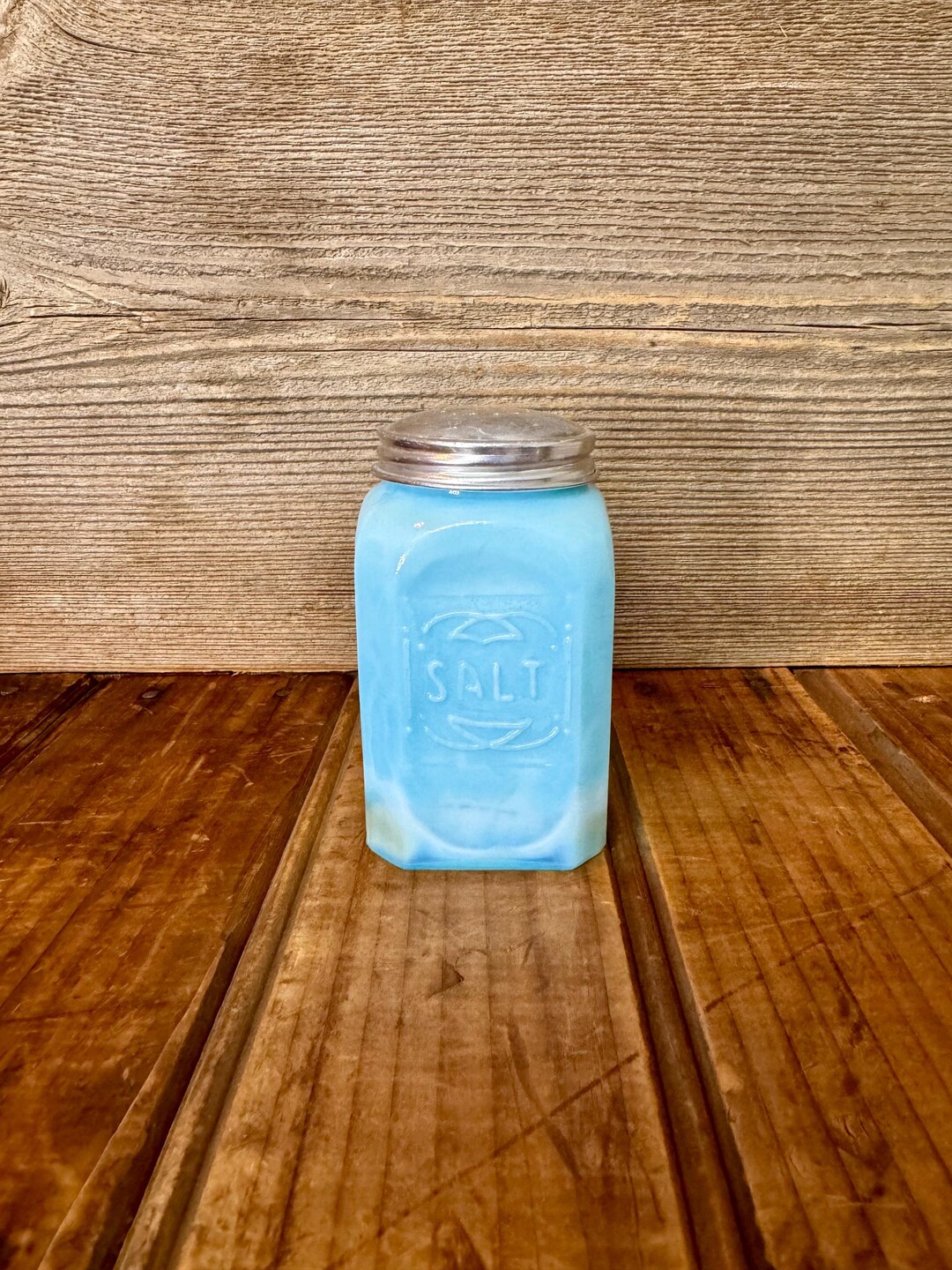 Vintage Blue Slag Glass Salt Shaker, Vintage Blue Glass Salt Shaker ...