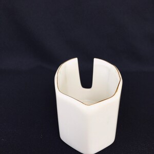 Vintage Spoon Rest, Vintage China Spoon Rest, White and Gold Spoon Rest ...