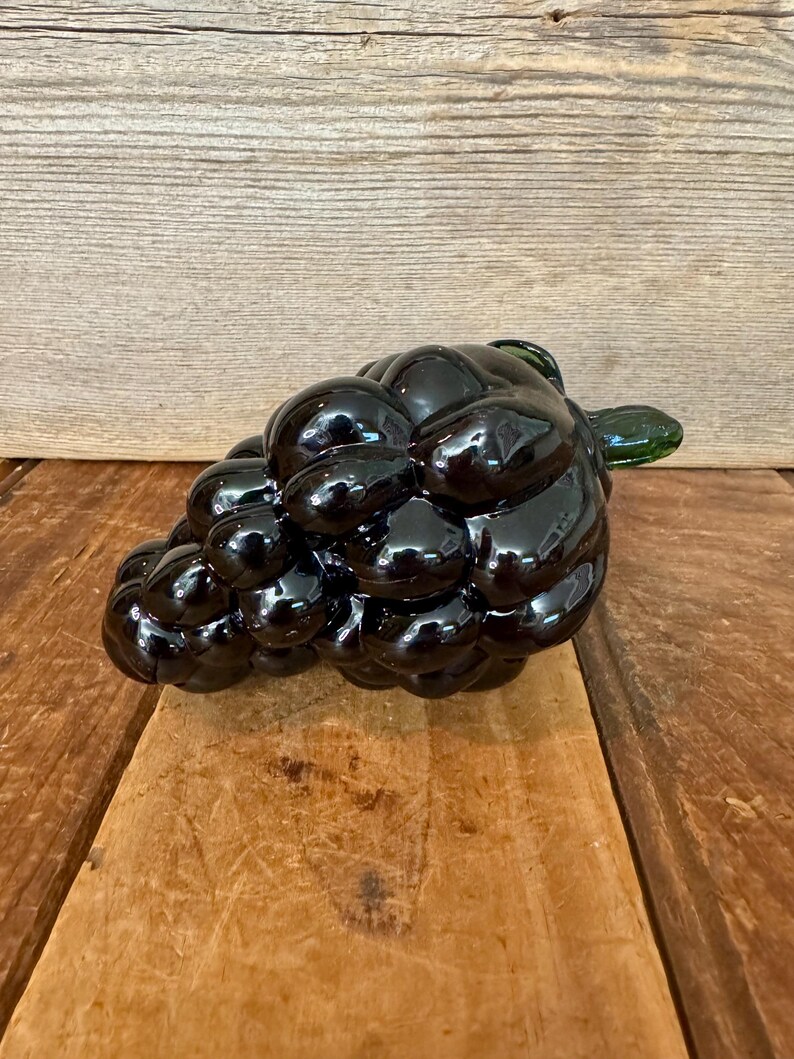 Vintage Art Glass Grape Cluster, Vintage Hand Blown Grapes, Vintage Art ...