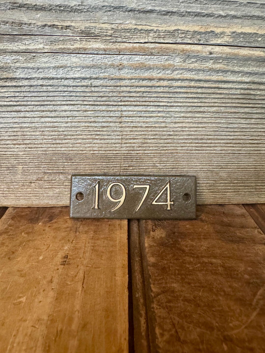 Vintage 1974 Brass Number Plate, Vintage Style 1974 Home Address Sign ...