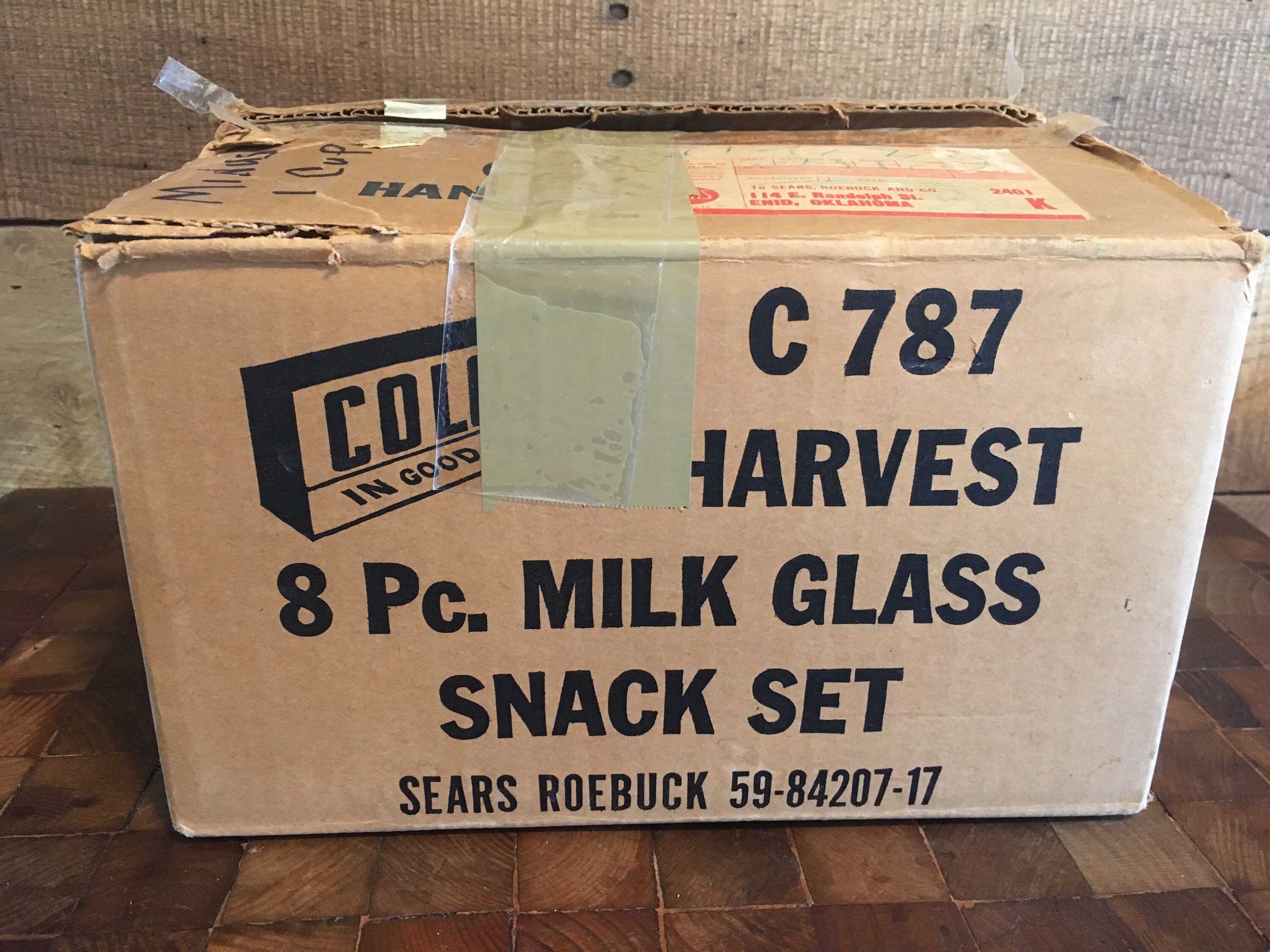 Vintage Snack Set Colony Harvest Glass Snack Set Milk Glass | Etsy