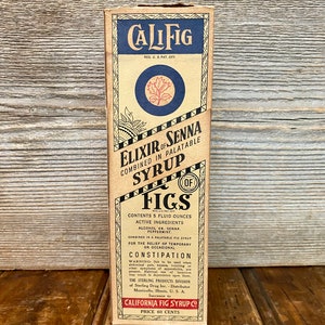 Vintage Apothecary Bottle, Vintage Califig Elixir of Senna Bottle ...
