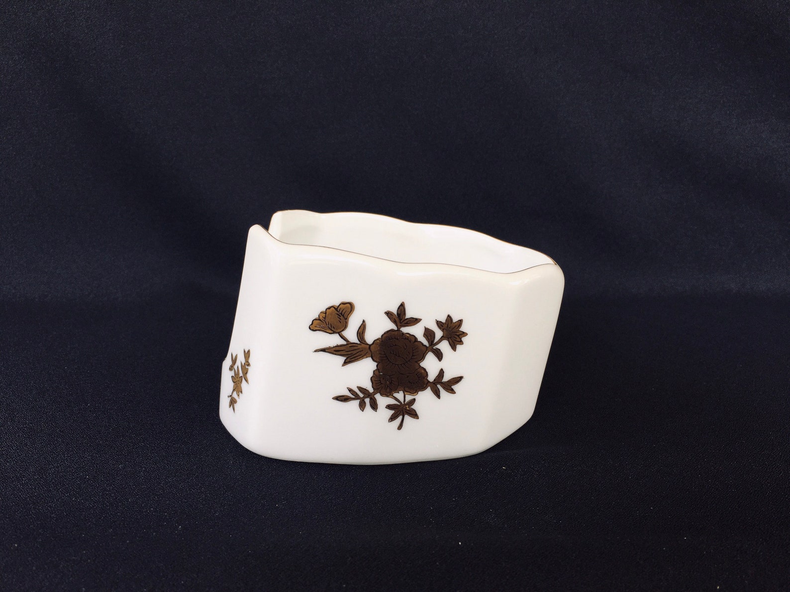 Vintage Spoon Rest Vintage China Spoon Rest White and Gold | Etsy