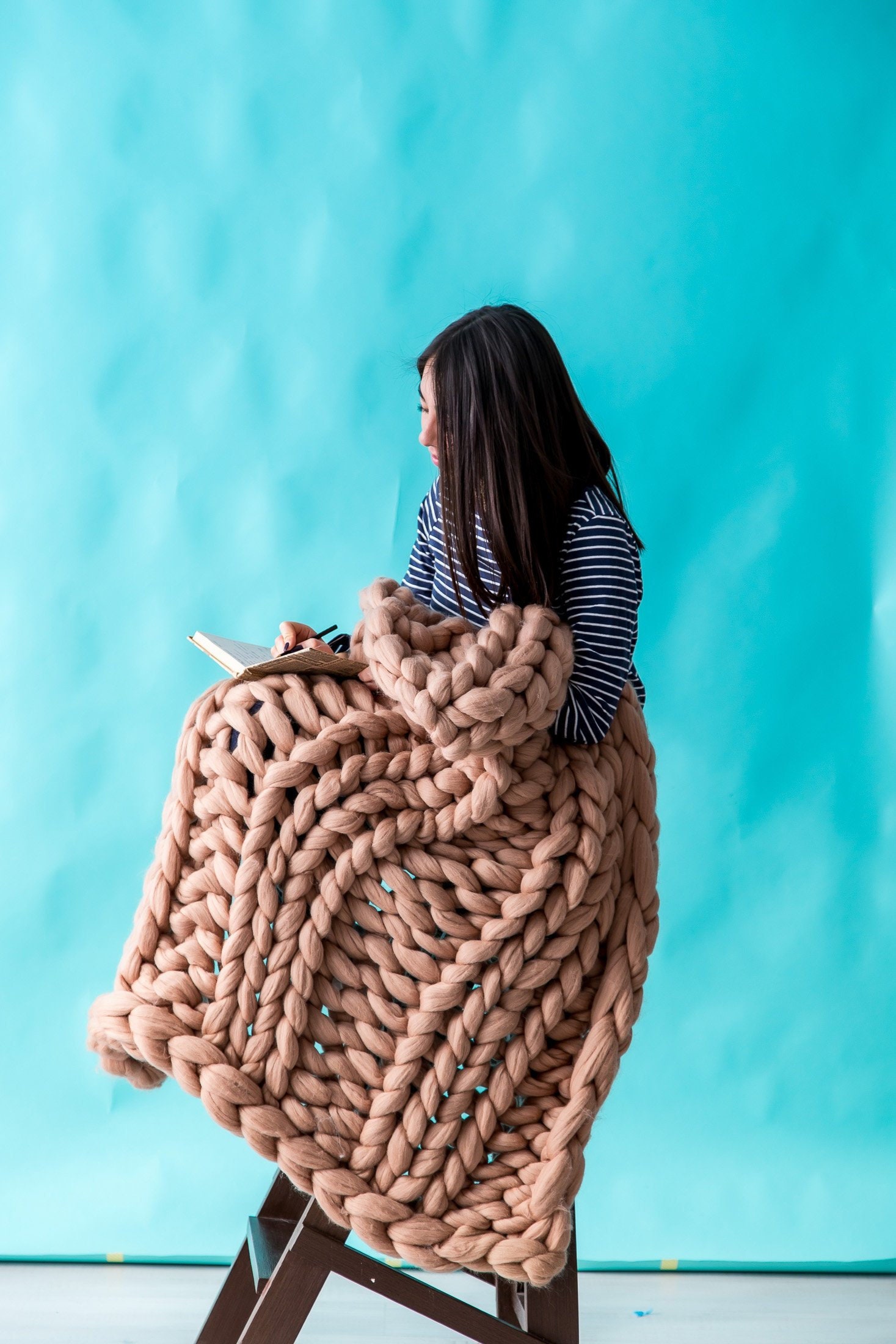 Chunky Knit Blanket Merino Wool Blanket Chunky Knit Throw | Etsy