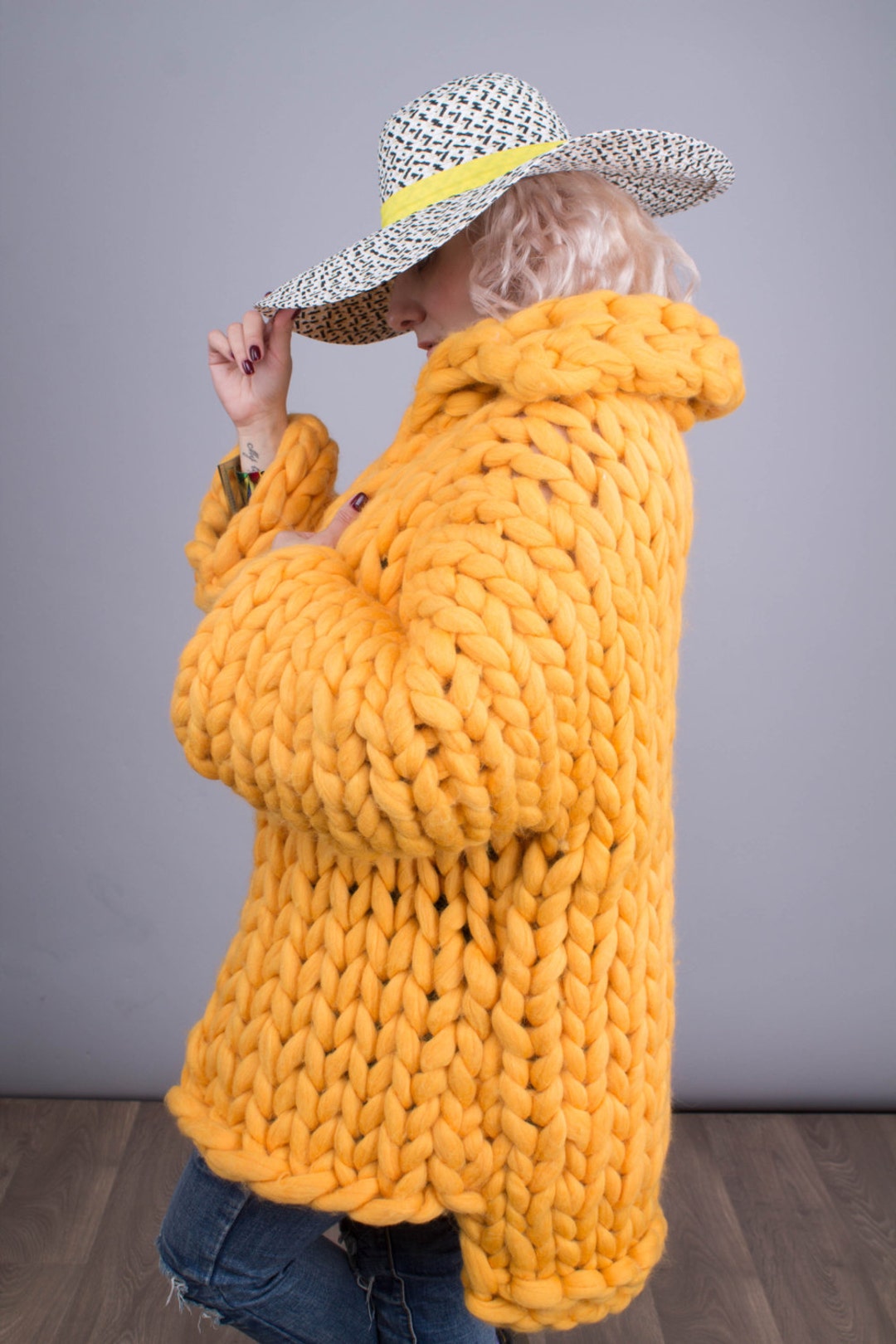 Spring Coat, Wool Coat, Knitted Cardigan, Oversized Cardigan, Women ...