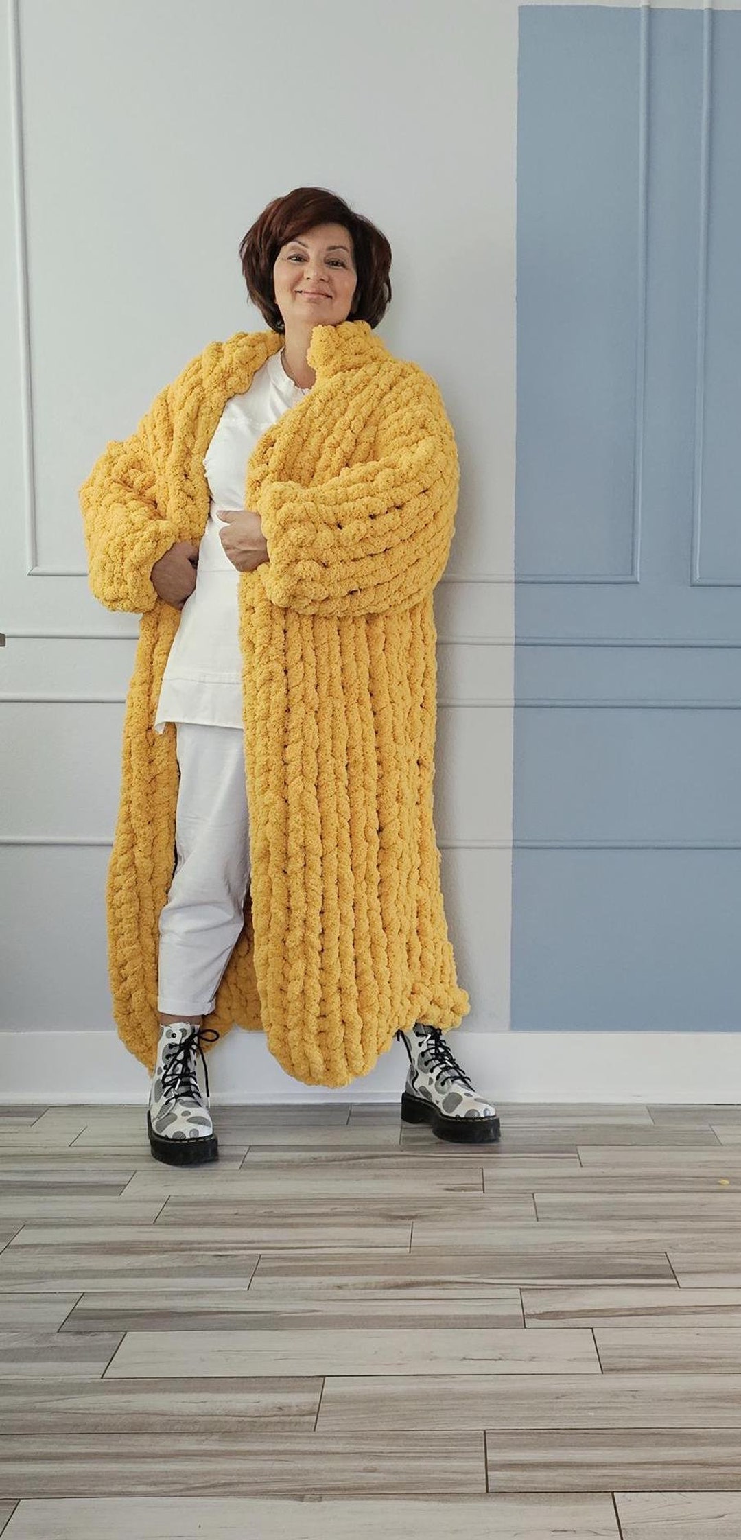 Oversized Knitted Cardigan, Jacket, Chenille Coat, Christmas Coat - Etsy