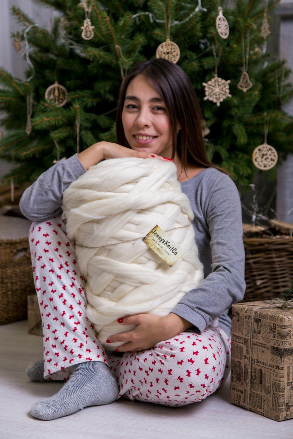 Merino Wool Chunky Yarn Roving Arm Knitting Wool Yarn - Etsy Denmark