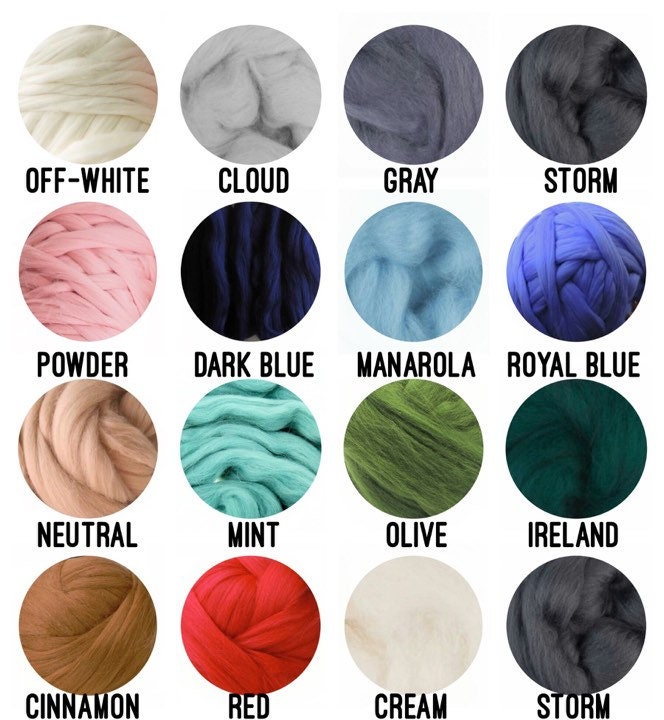 Merino Wool Chunky Yarn Roving Arm Knitting Wool Yarn - Etsy Denmark