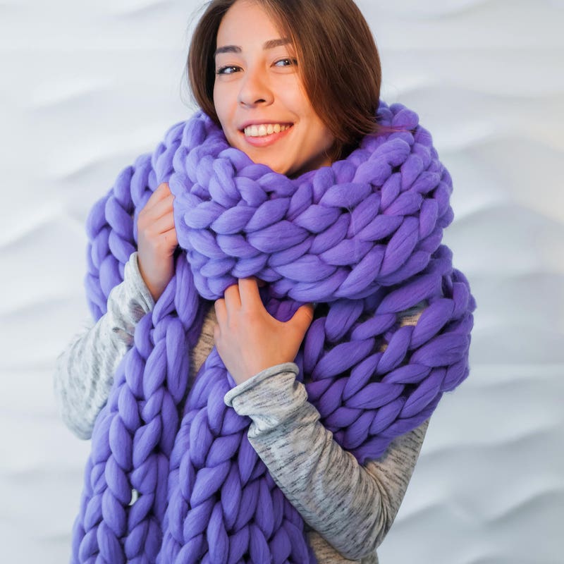 Arm Knit Scarf - Etsy