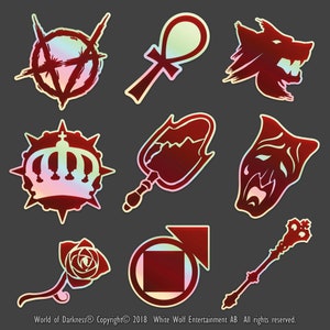 Holographic classic Vampire: the Masquerade Decal Stickers - Etsy