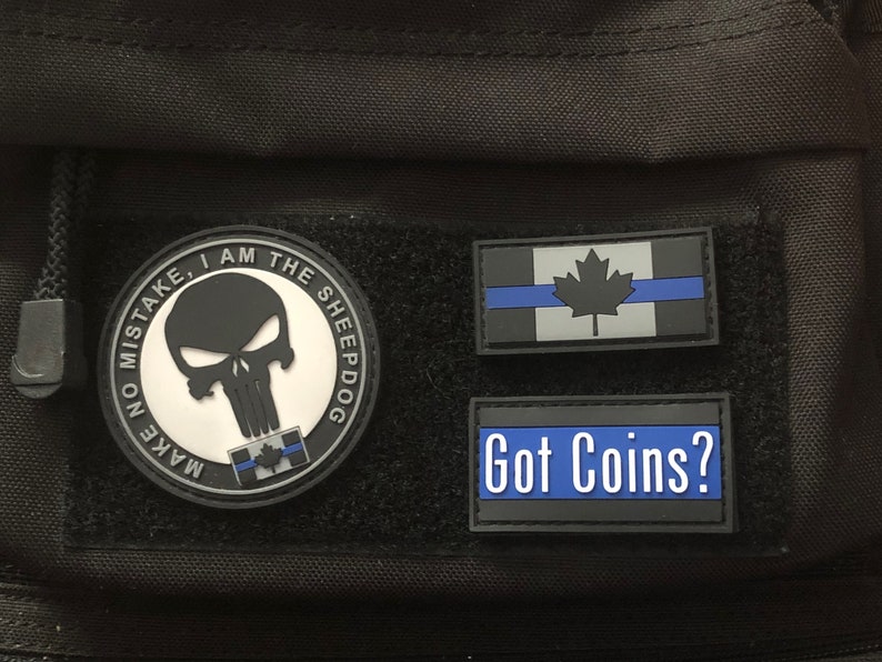 Thin Line Canadian Flag Morale Patch Available in Thin Blue Line, Thin Red Line and Thin Green ...