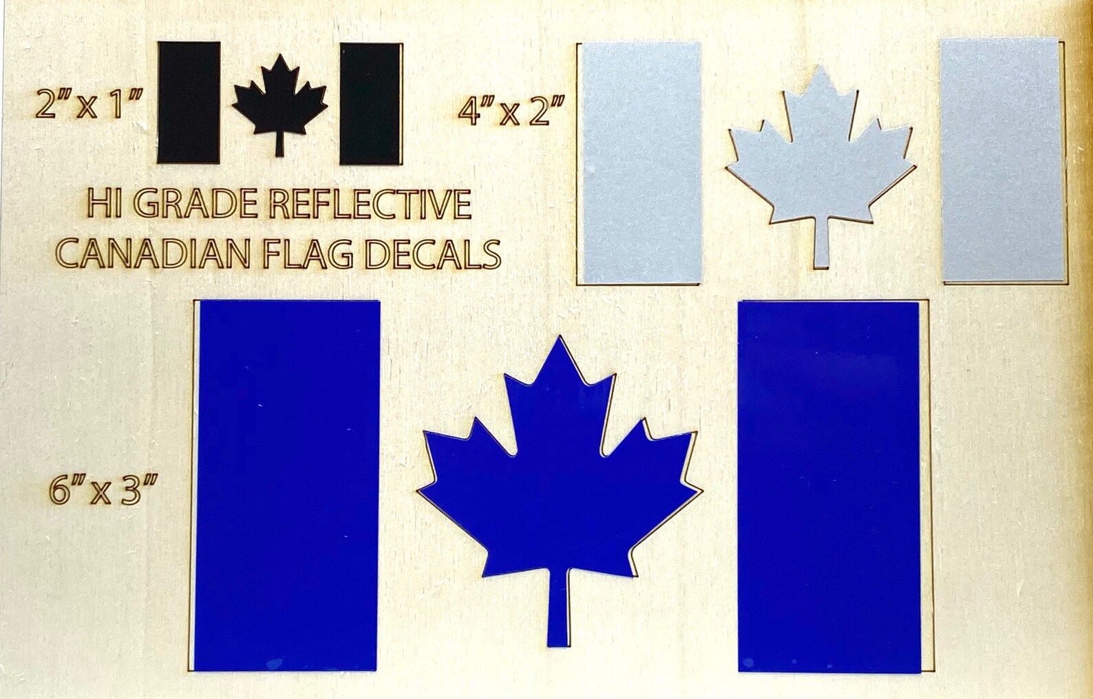 Canadian Flag Decal - High Grade Black Reflective - Etsy