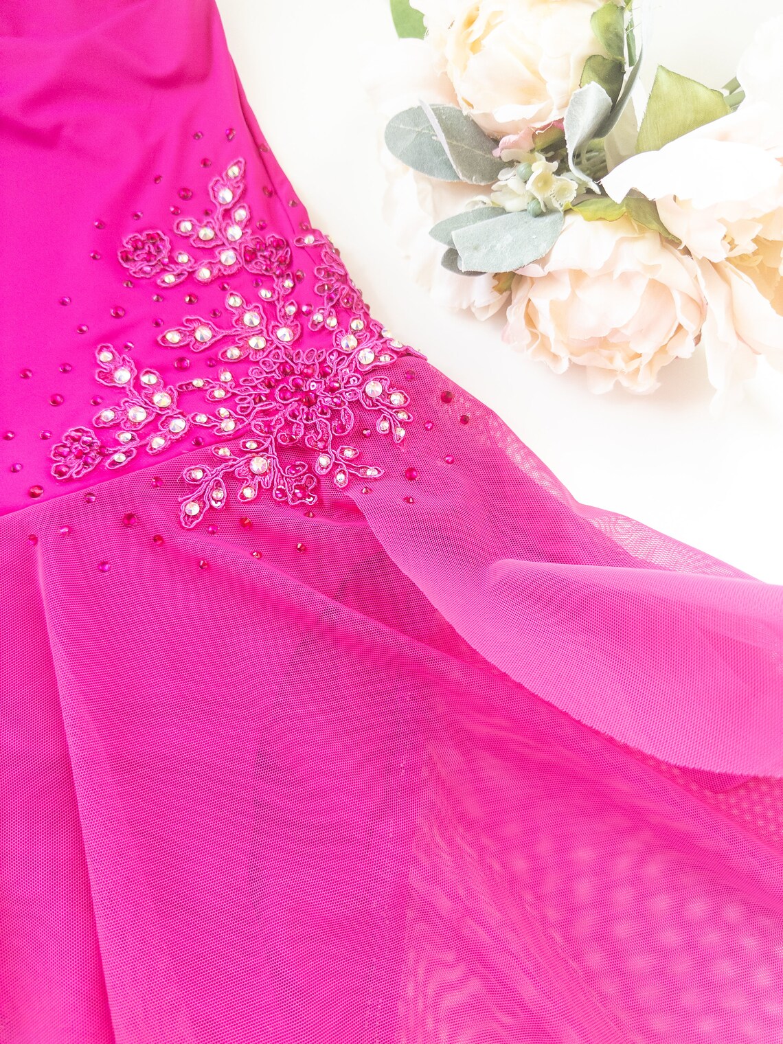Hot Pink Ice Skating Dress - Etsy