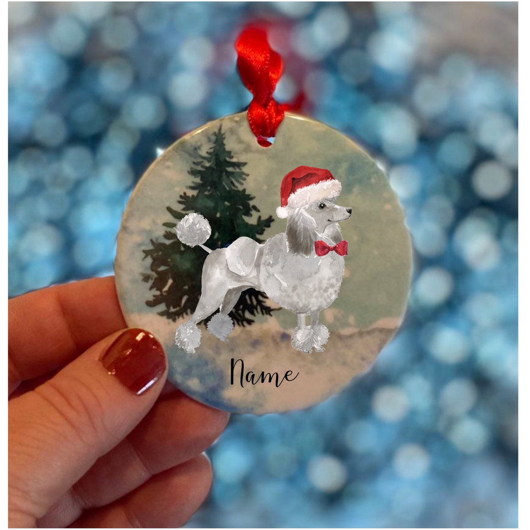 Personalised Poodle Christmas Ceramic, Dog Christmas Decoration, Dog ...