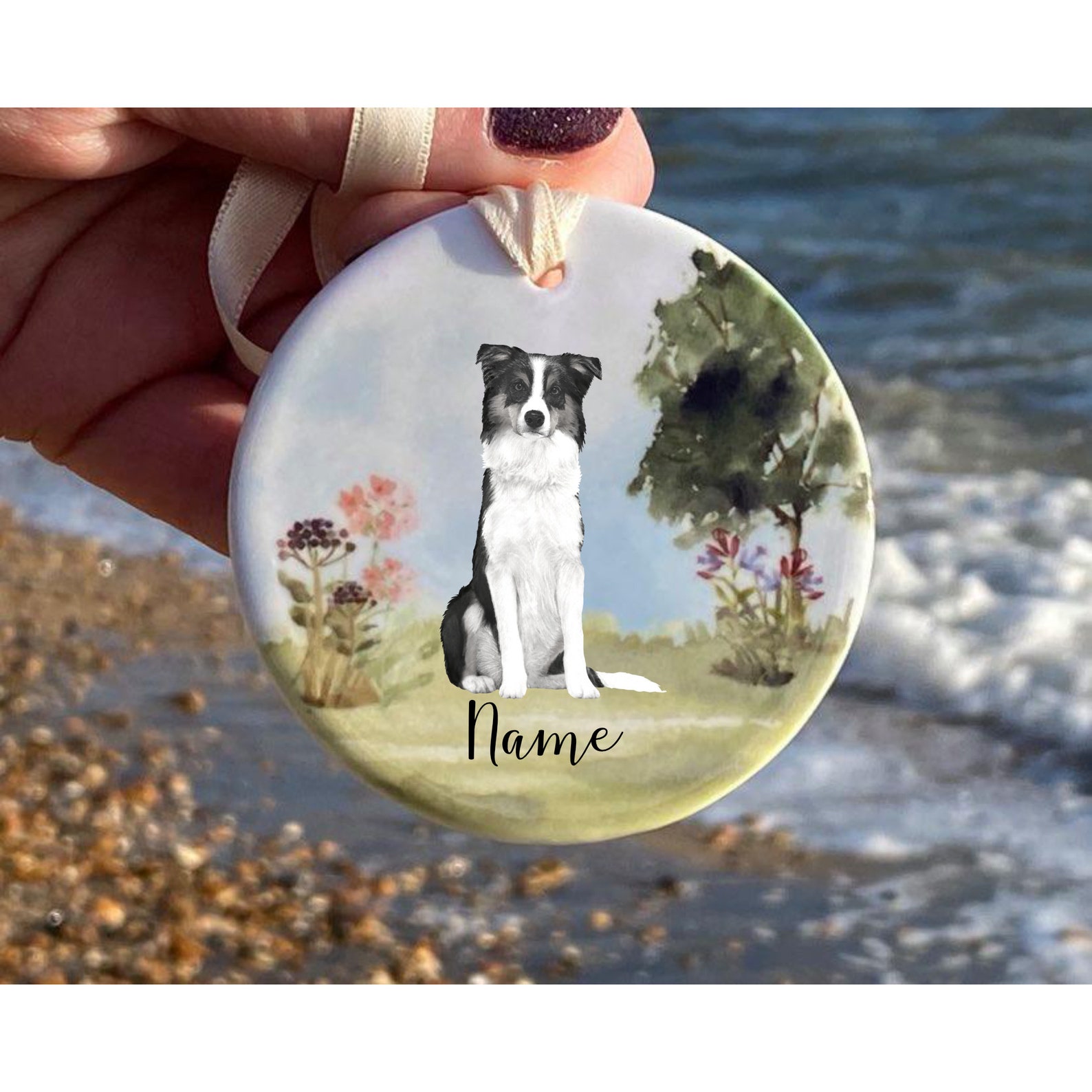 Personalised Border Collie Gift Collie personalised - Etsy Italia
