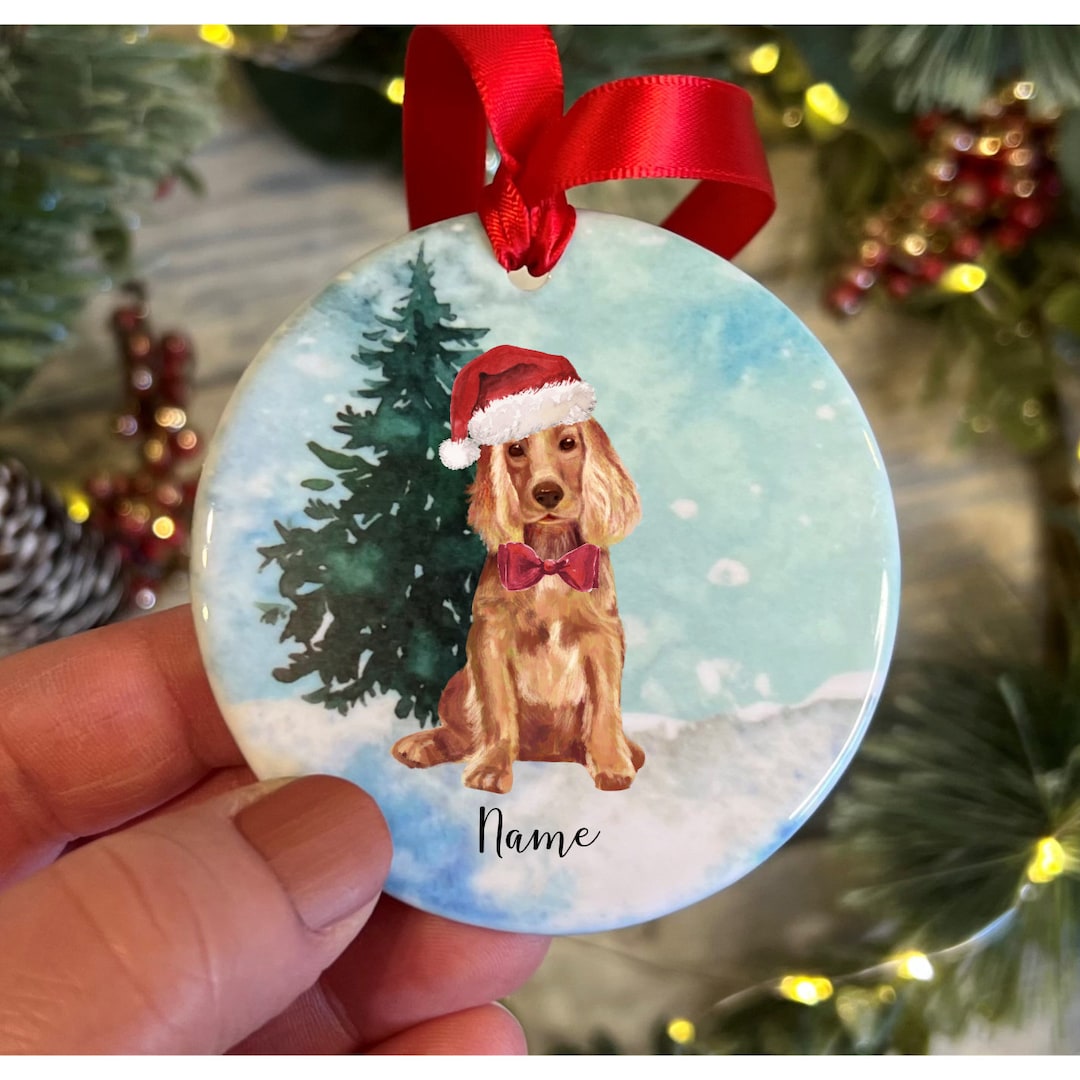 Personalised Cocker Spaniel Christmas Ornament, Dog Christmas ...