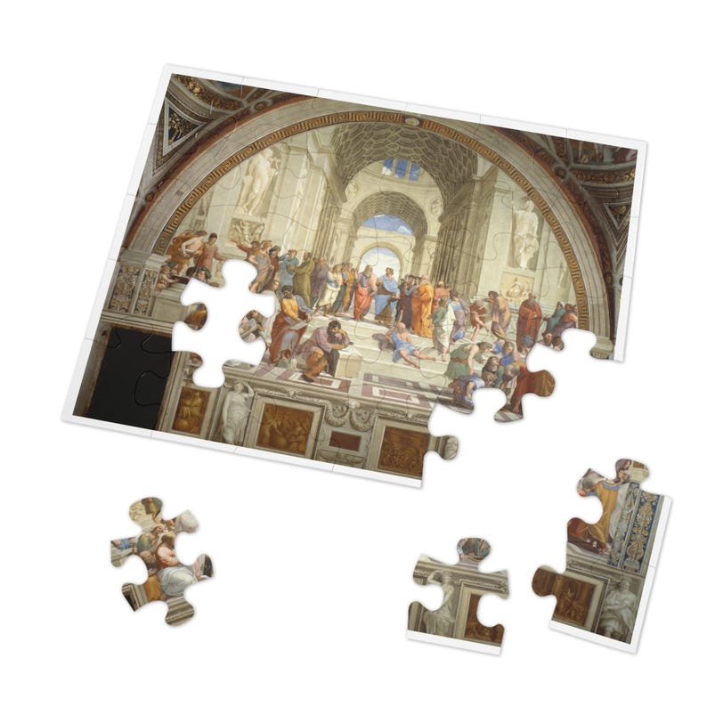The School of Athens Puzzle, Catholic History Art Jigsaw, Educational ...