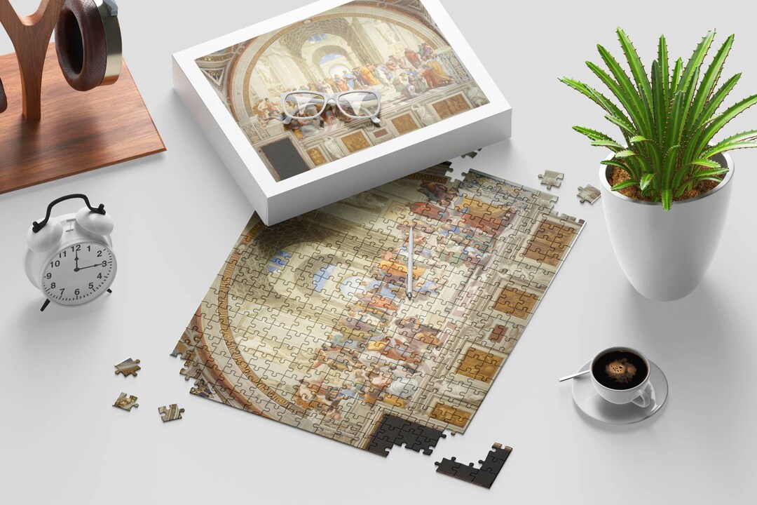 The School of Athens Puzzle, Catholic History Art Jigsaw, Educational ...
