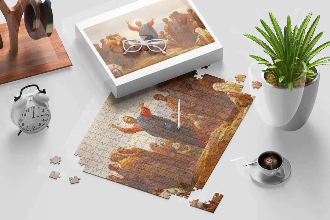 Sermon on the Mount Puzzle, Catholic Jigsaw Puzzle for Adults ...