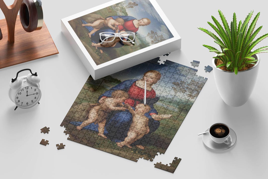 Madonna of the Goldfinch Puzzle, Catholic Art Jigsaw, Religious Gift ...