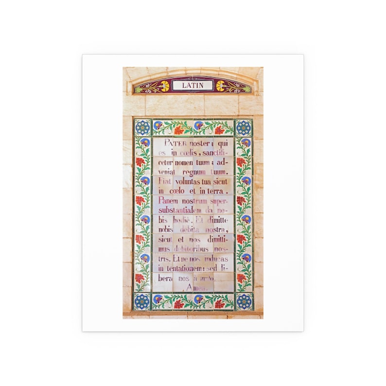 The Latin Lord's Prayer, Atrium of Church, Pater Noster on Mount of ...