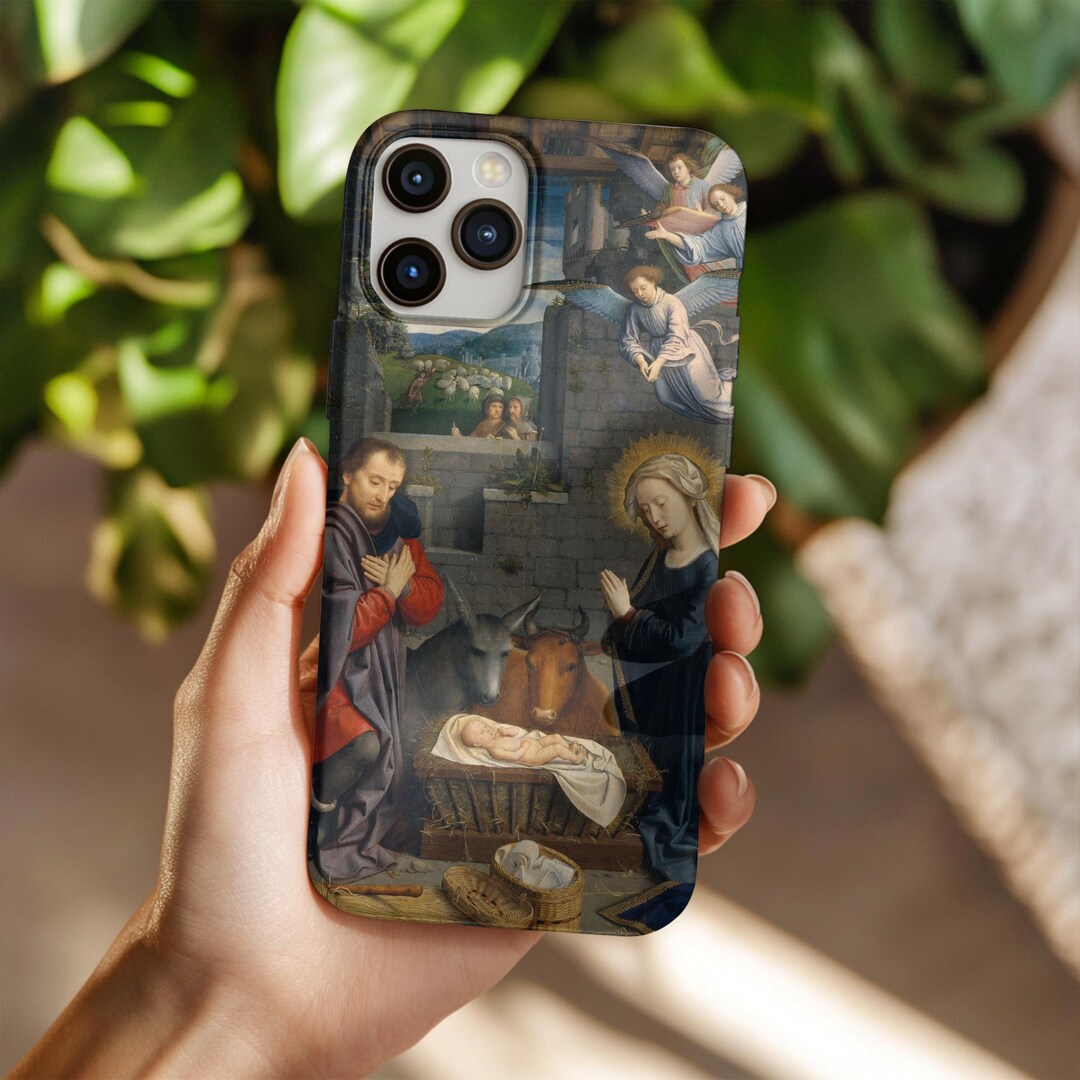 Nativity Jesus Christ Was Born Phone Case, Christian Christmas Gift ...