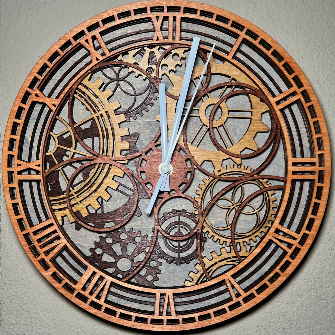 Steampunk Styled Multilayered Wall Clock - Etsy