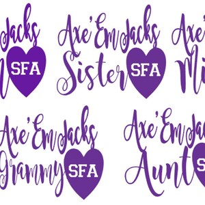 Axe'em Jacks Family Decals - Etsy