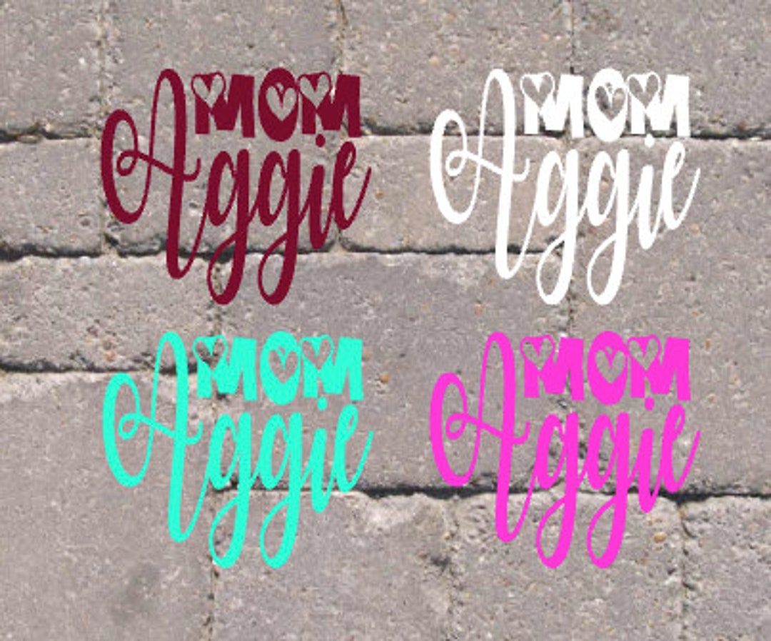 Aggie Mom Hearts Decal - Etsy