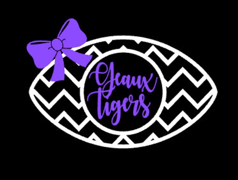 Chevron Football School Decals | Etsy