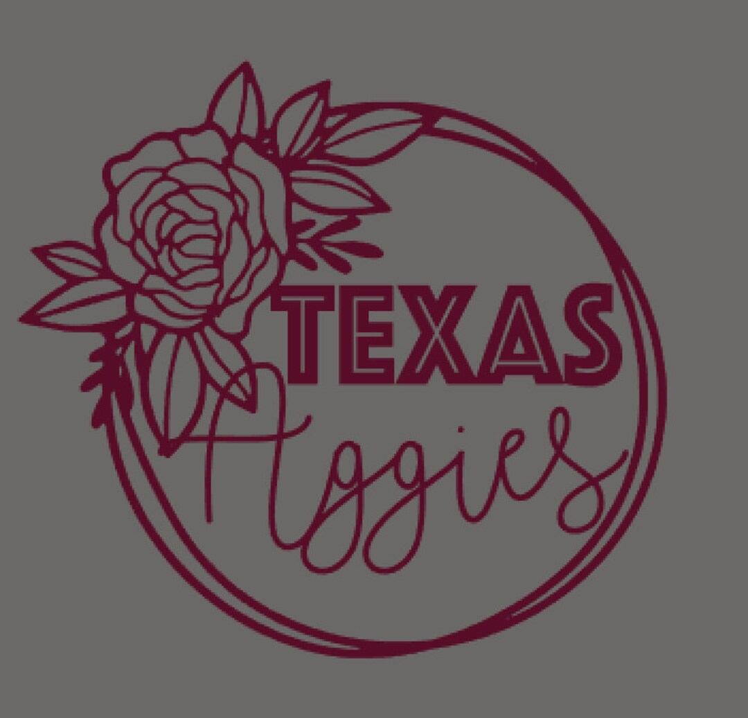 Texas Aggies Circle Frame Decal - Etsy
