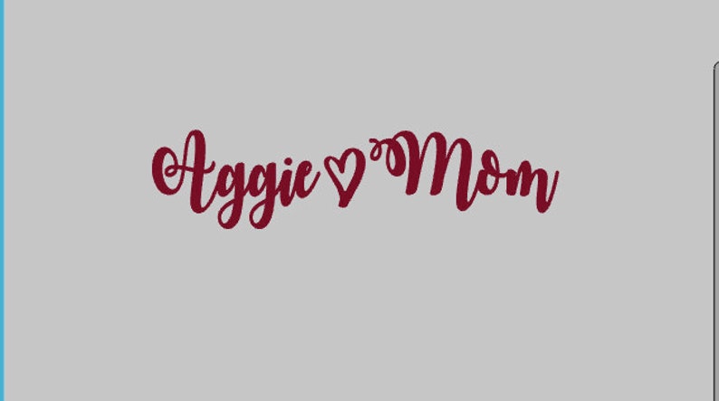 Aggie Mom Car Decal - Etsy