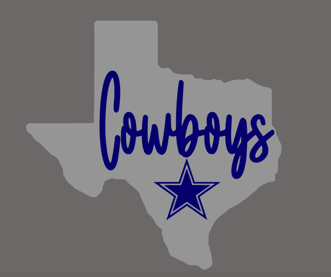 Cowboys Cursive Texas Decal - Etsy