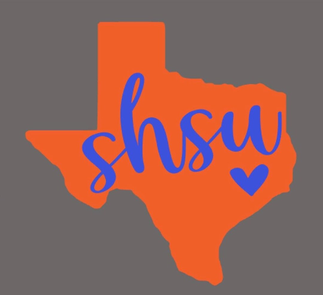 SHSU Heart Texas Decal - Etsy