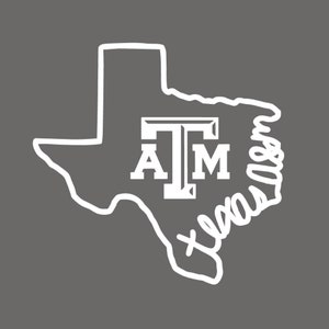 Texas A&m Cursive Texas Decal - Etsy