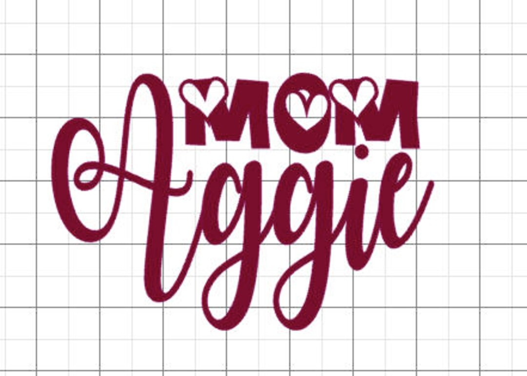 Aggie Mom Hearts Decal - Etsy