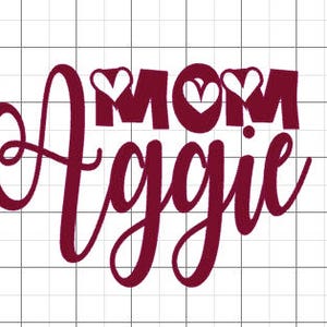 Aggie Mom Hearts Decal - Etsy