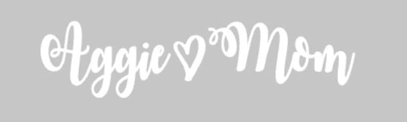 Aggie Mom Car Decal | Etsy