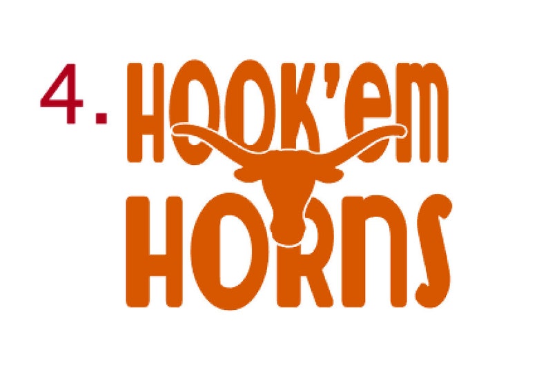 Hook'em Horns Decal - Etsy