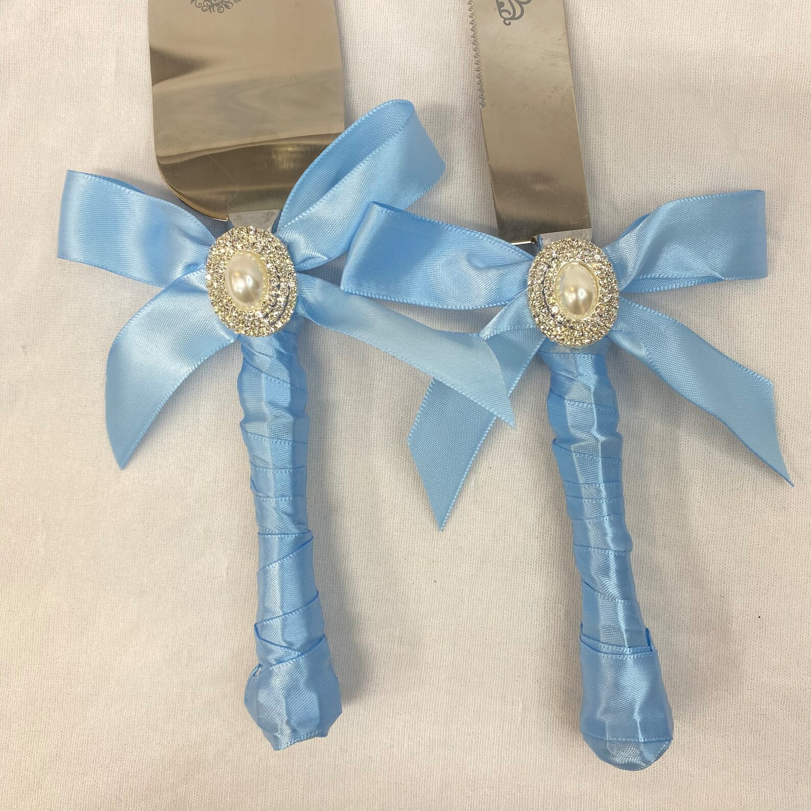 Baby Blue + Silver Knife Set - Etsy