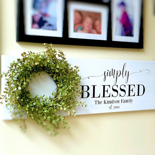 Simply Blessed Wood Sign - Etsy